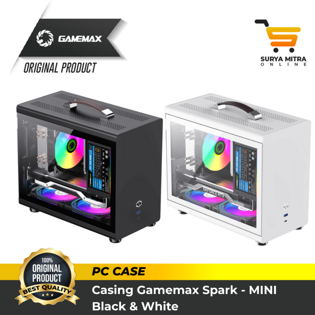 Jual Casing Gamemax Spark Mini White ITX PC Case | Shopee Indonesia