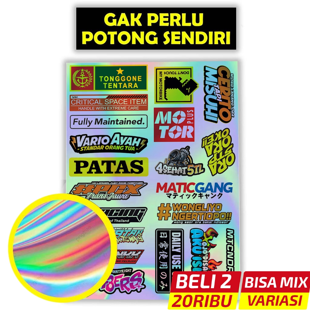 Jual Sticker Hologram / Sticker Motor Keren / Sticker Racing / Stiker ...
