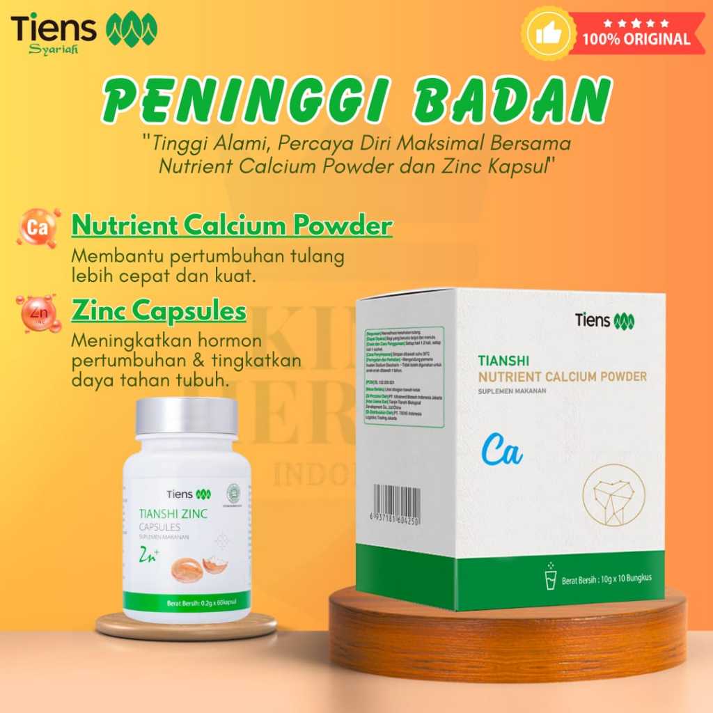 Jual Tiens Suplemen Peninggi Badan – Susu Kalsium + Zinc Kapsul – Aman ...
