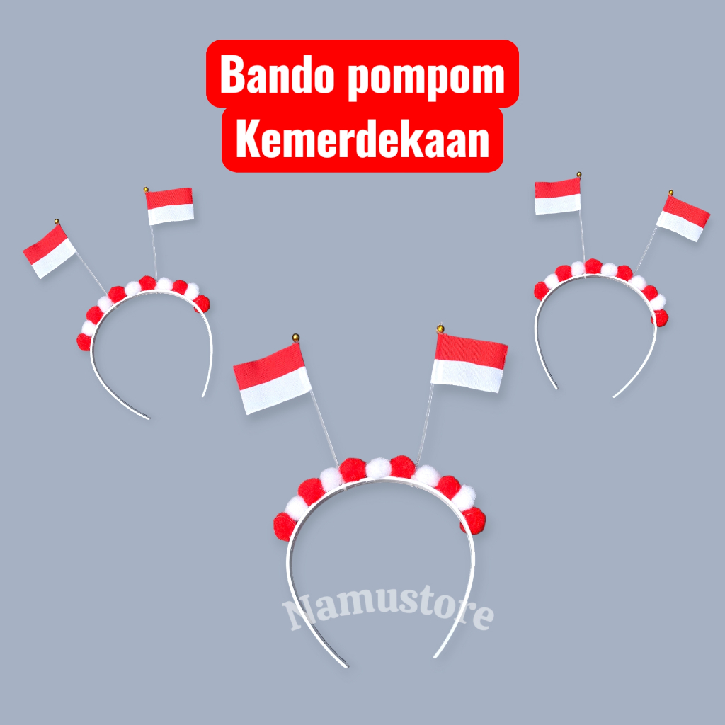 Jual Bando POM POM MERAH PUTIH BANDO BENDERA MERAH PUTIH MURAH ikat ...