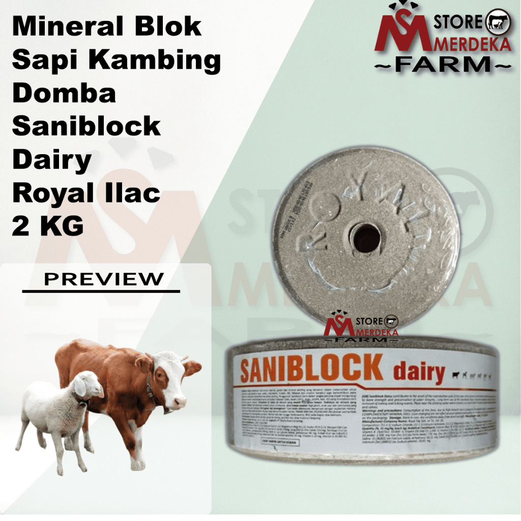 Jual Mineral Blok Sapi Kambing Domba Mineral Saniblock Dairy Royal Ilac ...