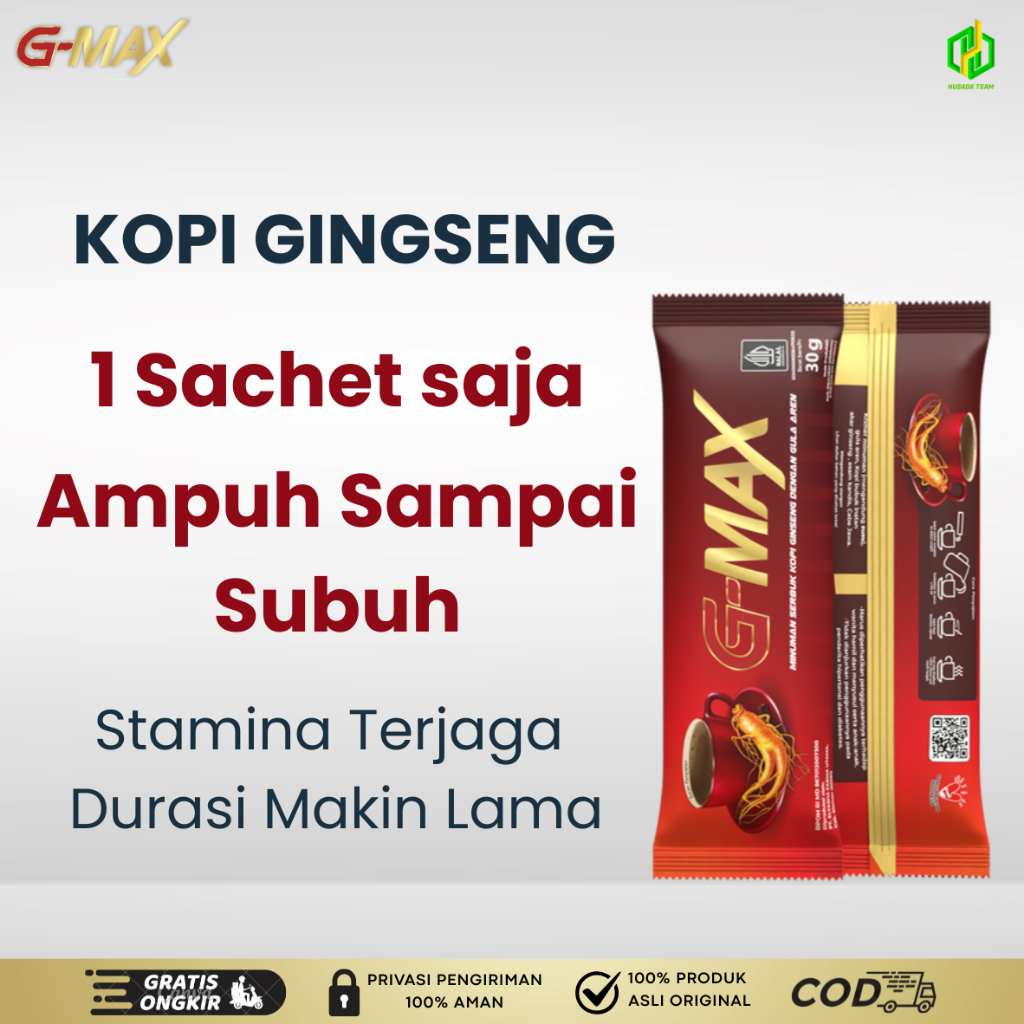 Jual G-MAX Kopi Ginseng Stamina Pria Dewasa Kuat Tahan Lama 1 Sachet | Shopee Indonesia