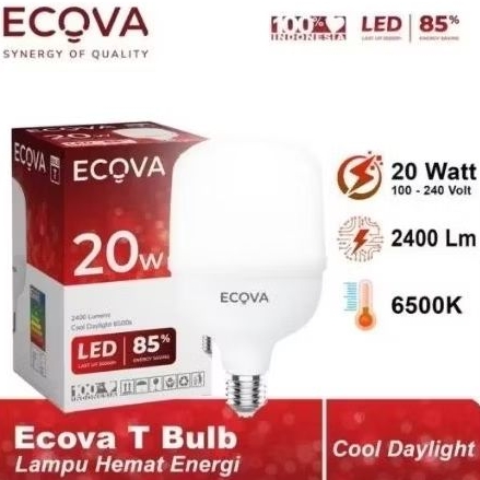 Jual Ecova Lampu Kapsul 20w Putih | Ecova Bulb T LED Capsule 20w Putih | Shopee Indonesia
