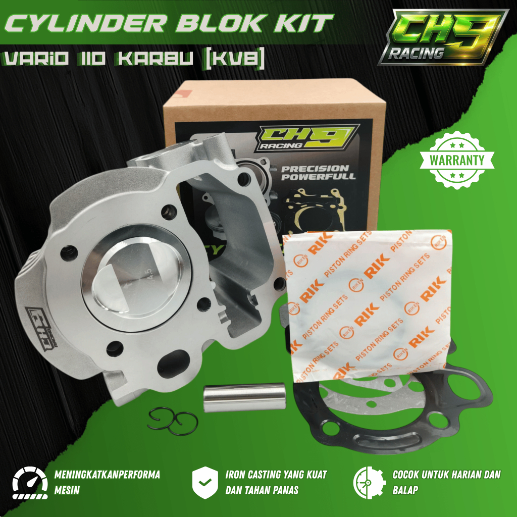 Jual Boring Block Blok Seher Vario 110 Techno Karbu KVB Bore Up 54 mm CH9 Racing | Shopee Indonesia