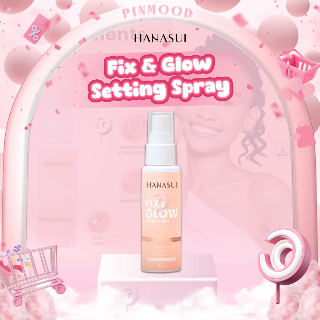 Jual HANASUI - FIX & GLOW SETTING SPRAY ( 60 ml ) - Setting Spray ...