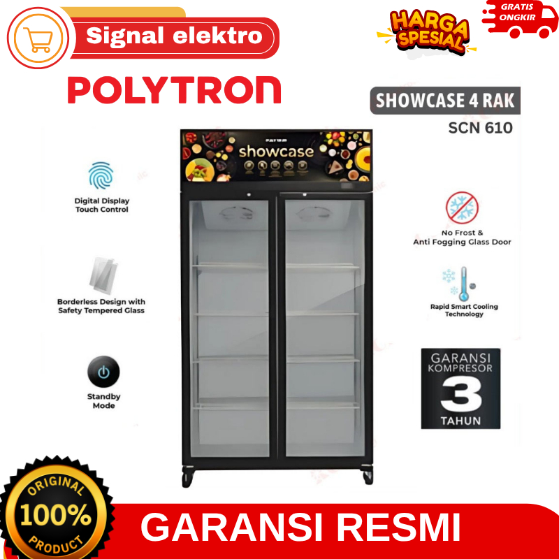 Jual POLYTRON Showcase Display Cooler 590 Liter - SCN 610 garansi resmi ...