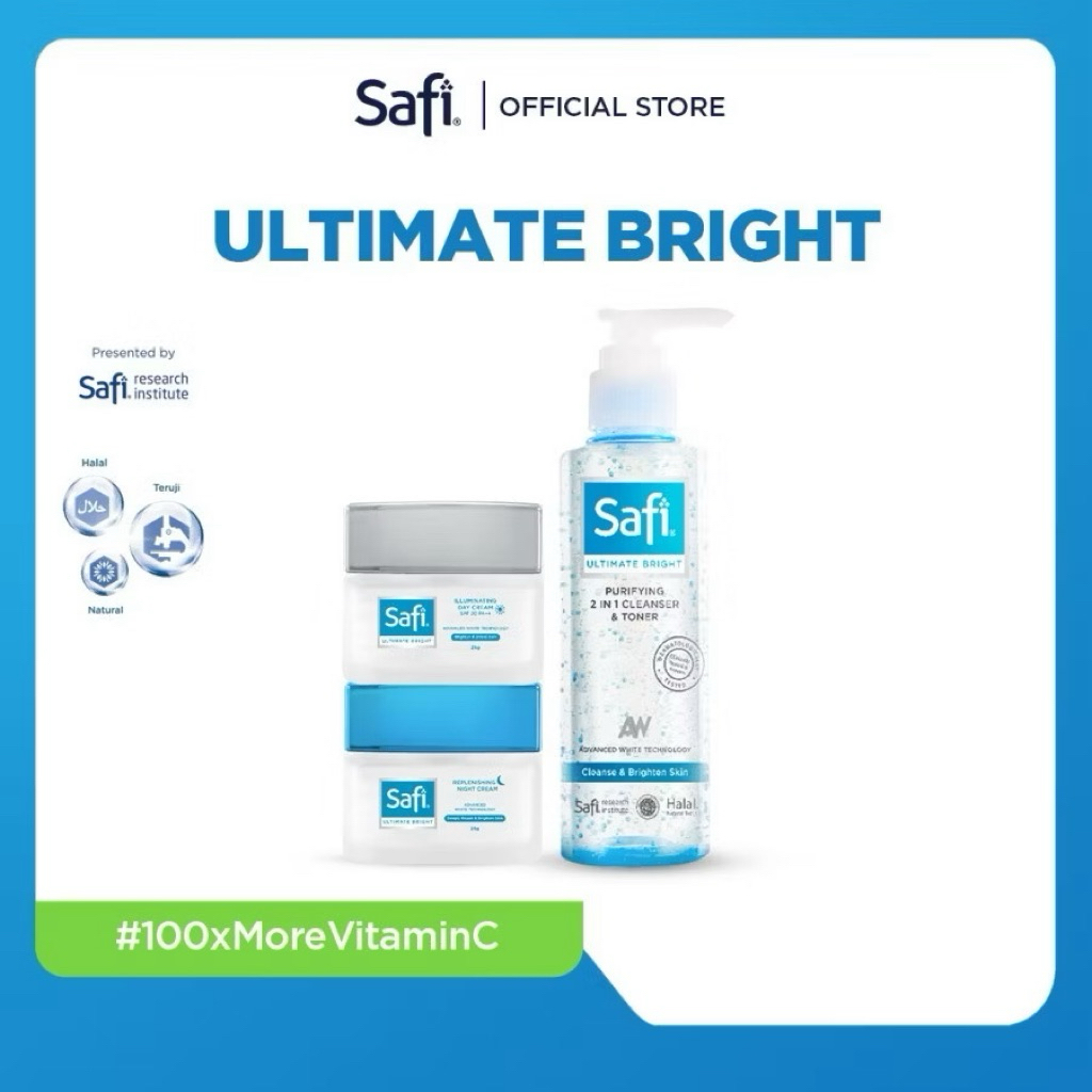 Jual Safi Ultimate Bright Day and Night Basic Pack (2in1 Clsr 150ml+Day ...