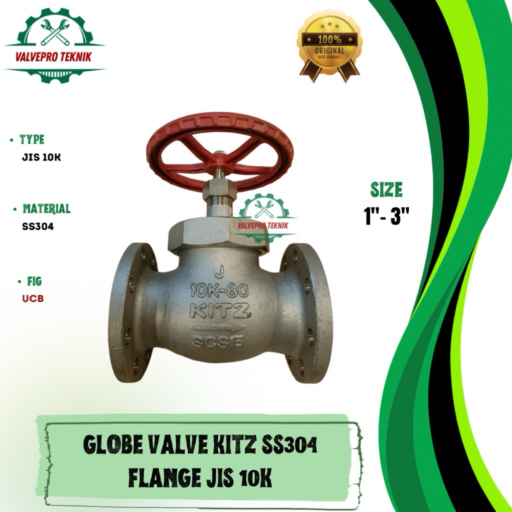Jual GLOBE VALVE KITZ 2” INCH SS304 FLANGE JIS 10K ORIGINAL | Shopee Indonesia