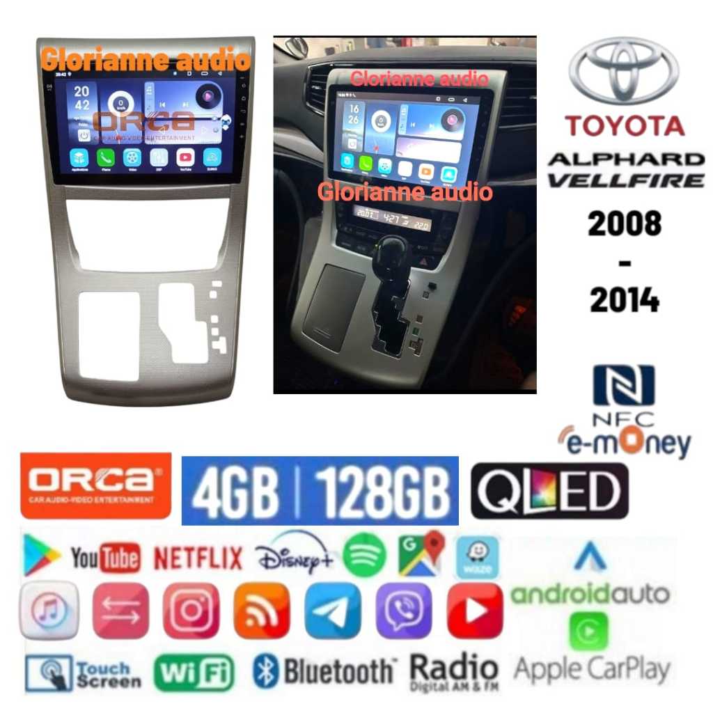 Jual Head Unit Android ORCA RAM 4/128GB Toyota Alphard - Vellfire 2008 ...