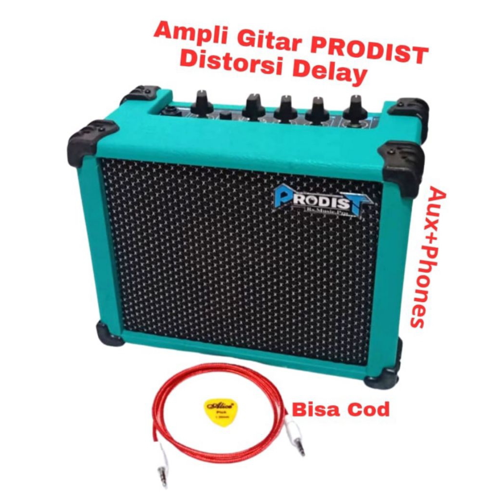 Jual Ampli Gitar Mini PRODIST Delay Distorsi Aux+Phones / Ampli Gitar ...