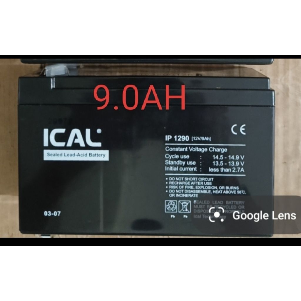 Jual BATTERY UPS ICA 12V 9.0AH ICAL (MASTER DEALER) | Shopee Indonesia