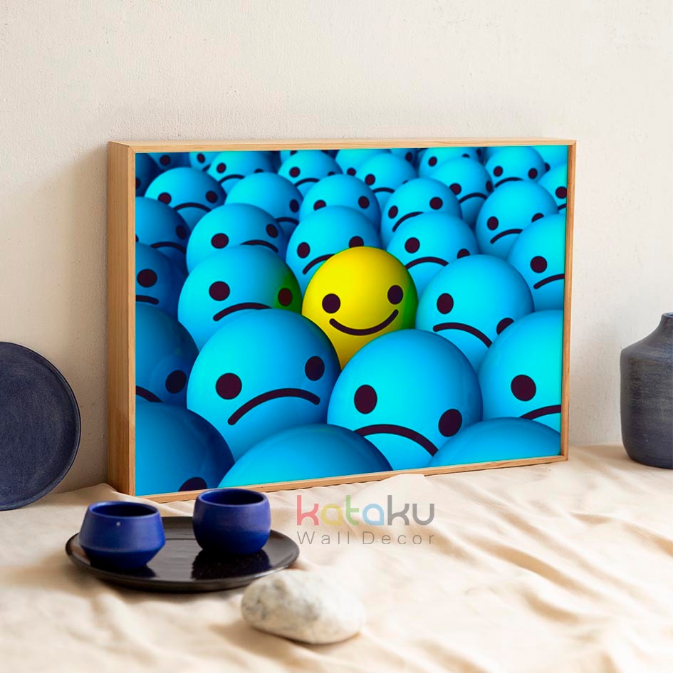 Jual Hiasan Dinding Unik Anak - Emoticon Choose To Be Happy - Wall ...