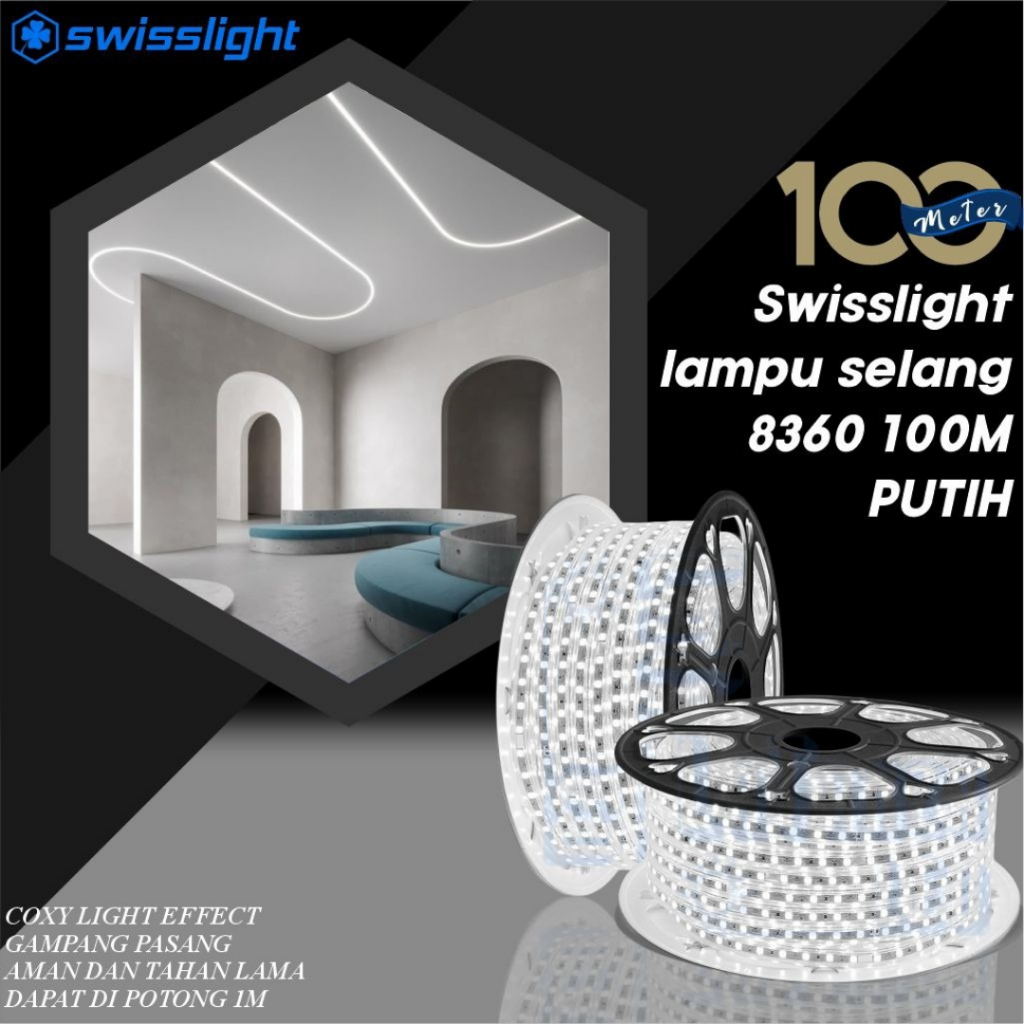 Jual LED Strip Roll Gel 8360 Merek Swisslight 100 Meter | Shopee Indonesia