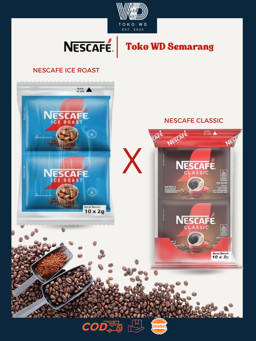 Jual Nescafe Ice Roast & Classic Renceng isi 10 Sachet | Shopee Indonesia