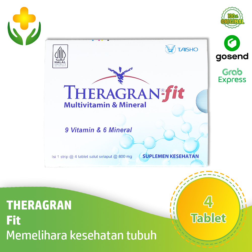 Jual Theragran-Fit 1 Strip 4 Kaplet - Vitamin Kesehatan Tubuh ...