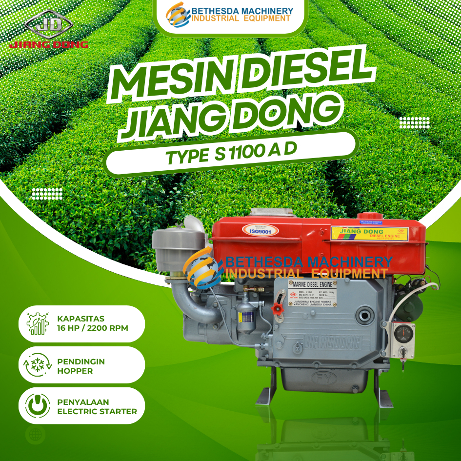 Jual Mesin Diesel Penggerak 16HP / 16 HP Engine Jiangdong Single Starter | Shopee Indonesia