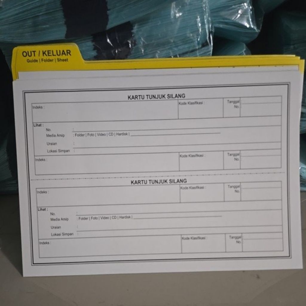 Jual Guide sekat arsip out / kartu tunjuk silang Dokumen Peralatan Kearsipan (satuan) | Shopee ...