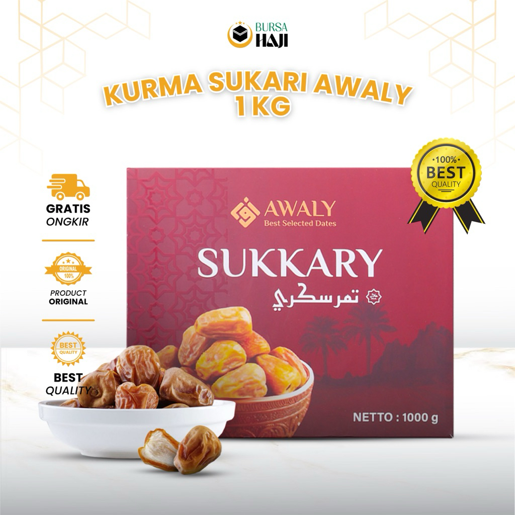 Jual Awaly Kurma Sukari 1kg Premium Original High Quality King Dates ...