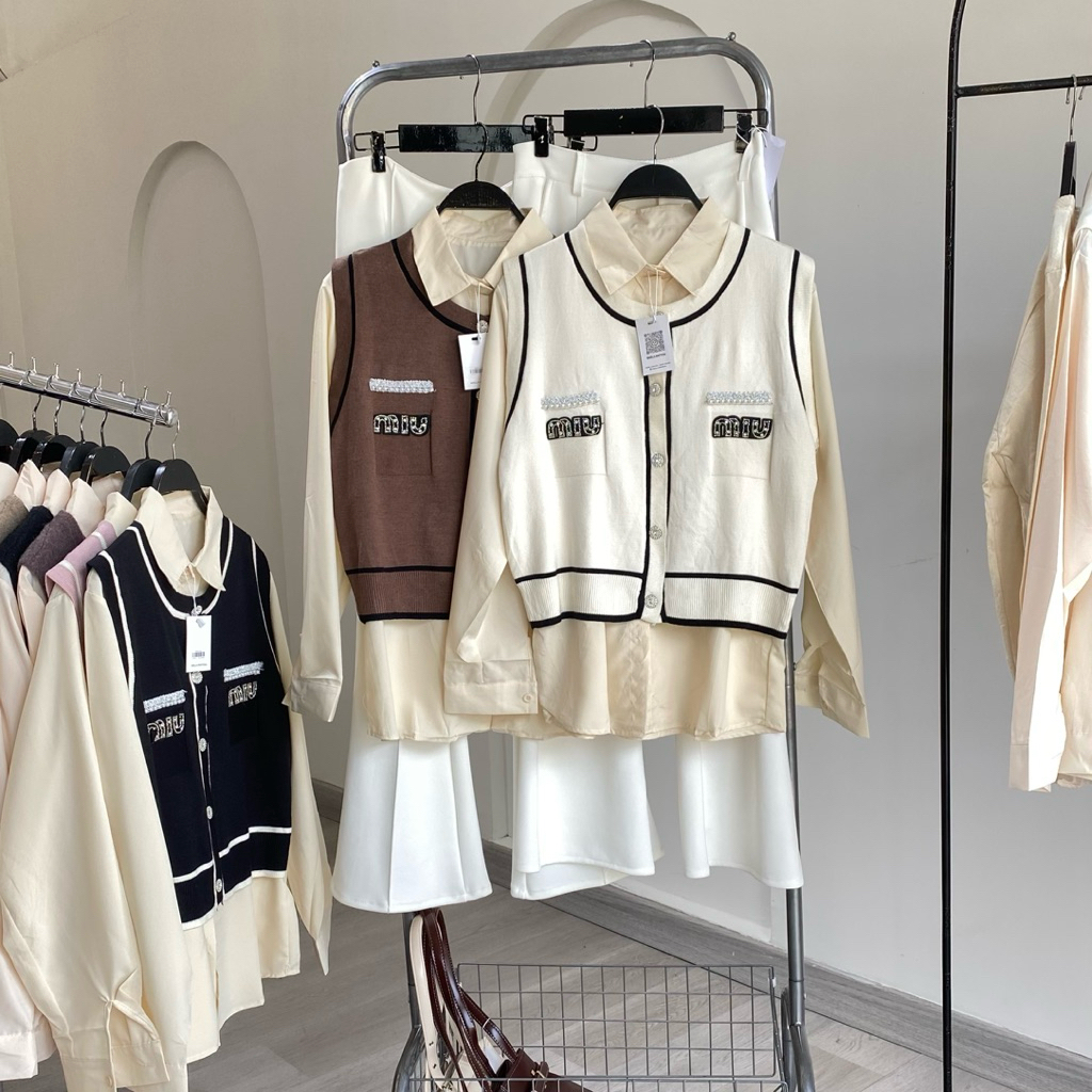 Jual PEPLA TOP KEMEJA + VEST | Shopee Indonesia