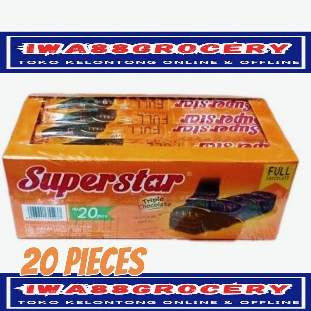 Jual ROMA SUPERSTAR WAFER TRIPLE CHOCOLATE 1box | Shopee Indonesia