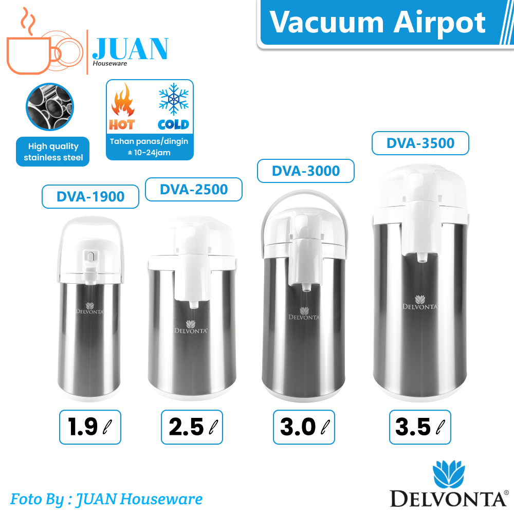 Jual DELVONTA Termos Air Vacum Airpot / Delvonta Termos Air Panas type DVA | Shopee Indonesia