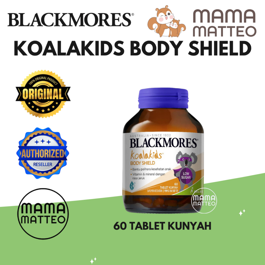 Jual BLACKMORES Koalakids Body Shield 60 Tablet Kunyah Vitamin Daya ...