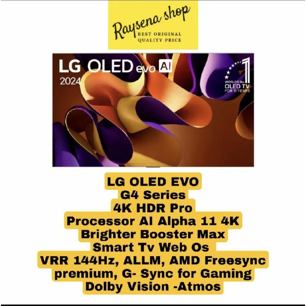 Jual LG OLED 65G4 4K SMART TV 65G4PSA oled EVO 65 Inch | Shopee Indonesia