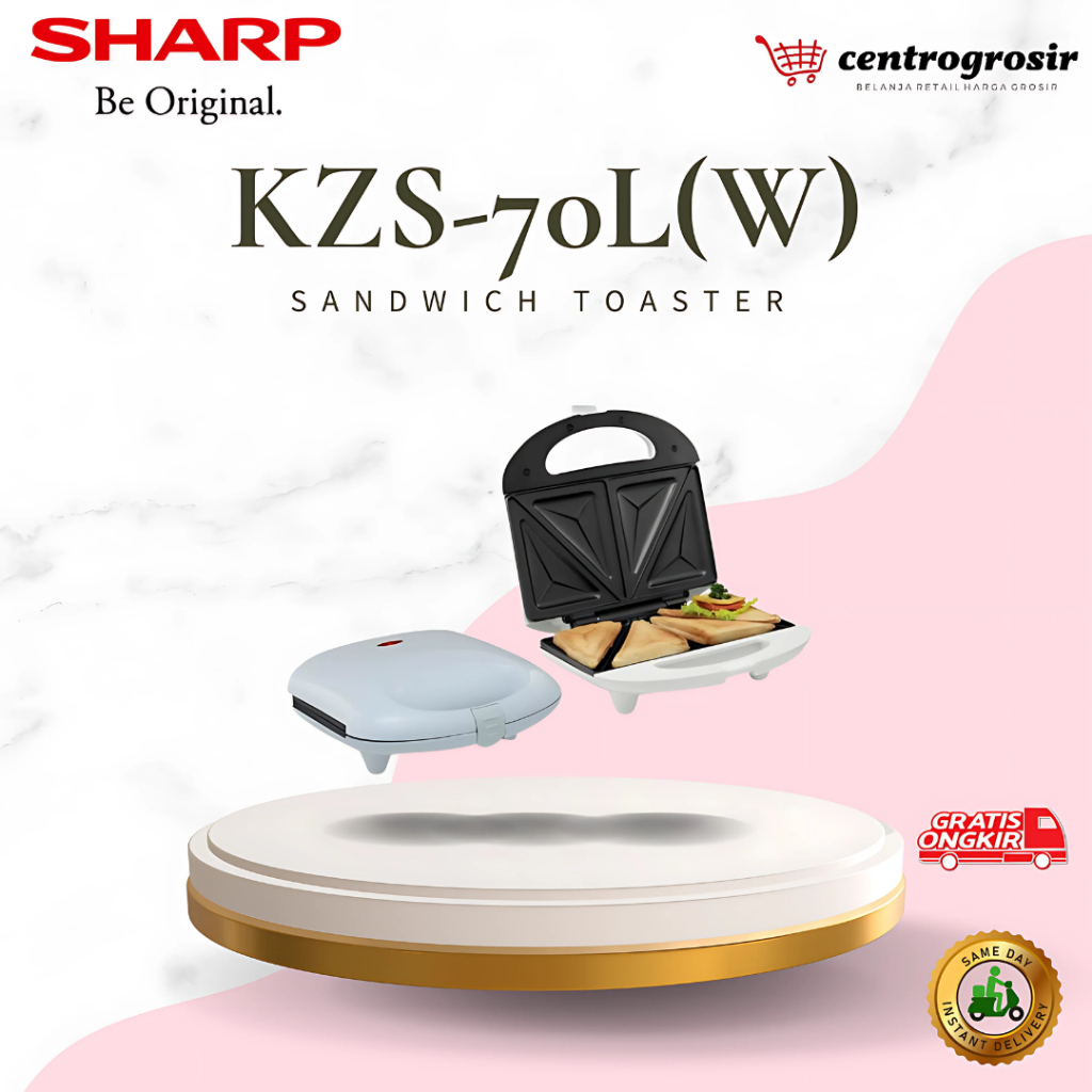 Jual Sharp KZS70LW Sandwich Toaster 700 Watt KZS-70L(W) Pemanggang Roti ...