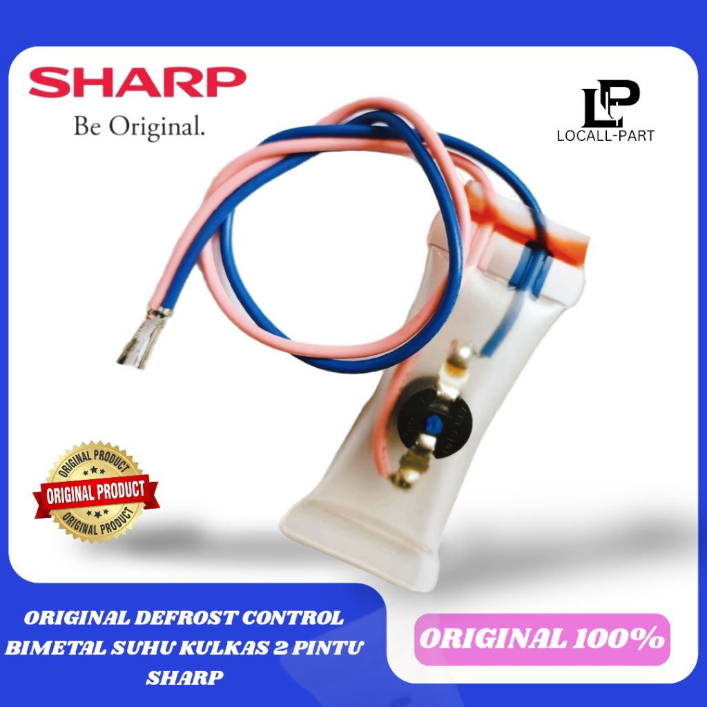 Jual ORIGINAL DEFROST CONTROL BIMETAL SUHU KULKAS 2 PINTU SHARP ...