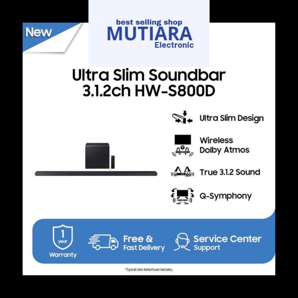 Jual SAMSUNG HW-S800D / S800D ULTRA SLIM SOUNDBAR 2024 SERIES | Shopee ...
