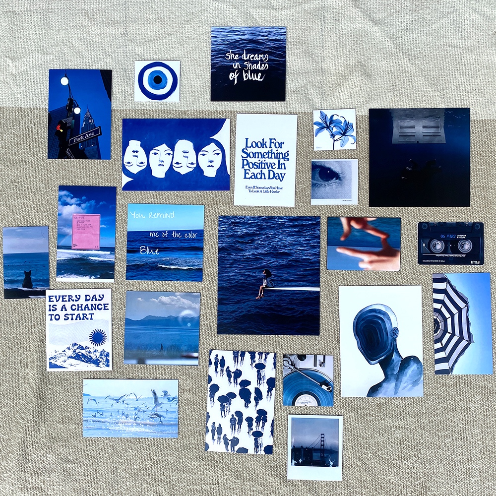 Jual 22 PCS Poster Aesthetic Biru Blue Vibes – Wall poster Tema Blue ...