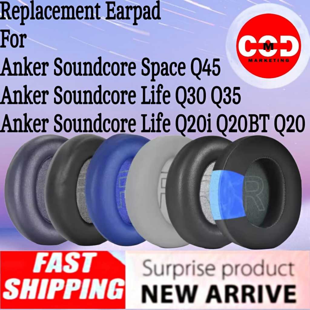 Jual Bantalan Earcup Foam Earpad Cushion Anker Soundcore / Life Q20i Q20BT Q20 / Life Q30 Q35 ...