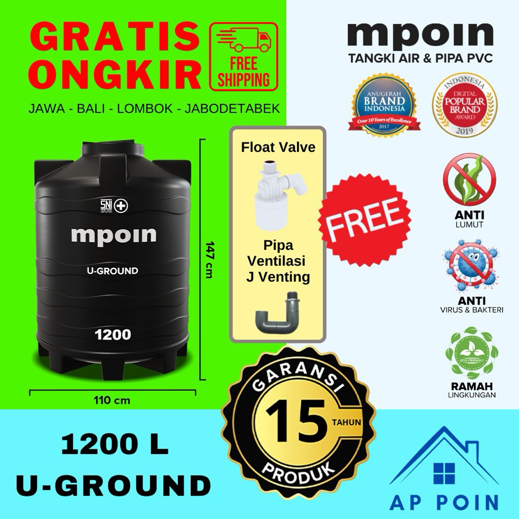 Jual TANDON AIR PENDAM TANAM TOREN AIR PENDAM TANAM TANGKI AIR PENDAM ...