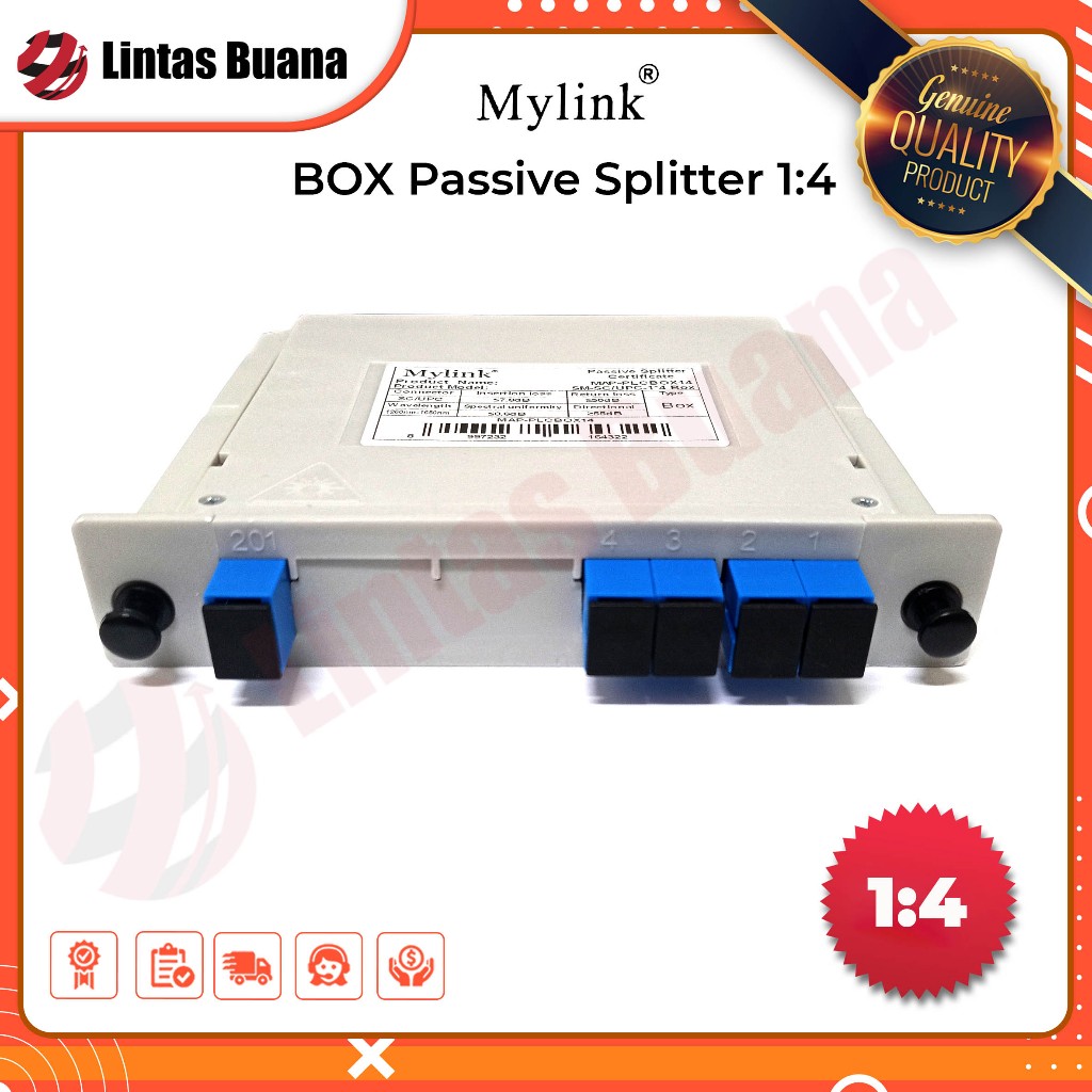 Jual Mylink Passive Splitter BOX FO 1:4 Pasif Spliter FO FTTH SC UPC ...