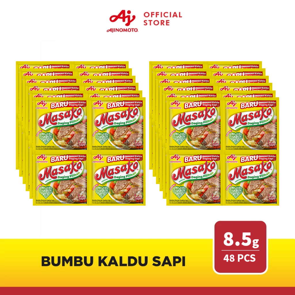 Jual Masako® Bumbu Kaldu Penyedap Rasa Sapi Kemasan 8.5g (48 pcs ...
