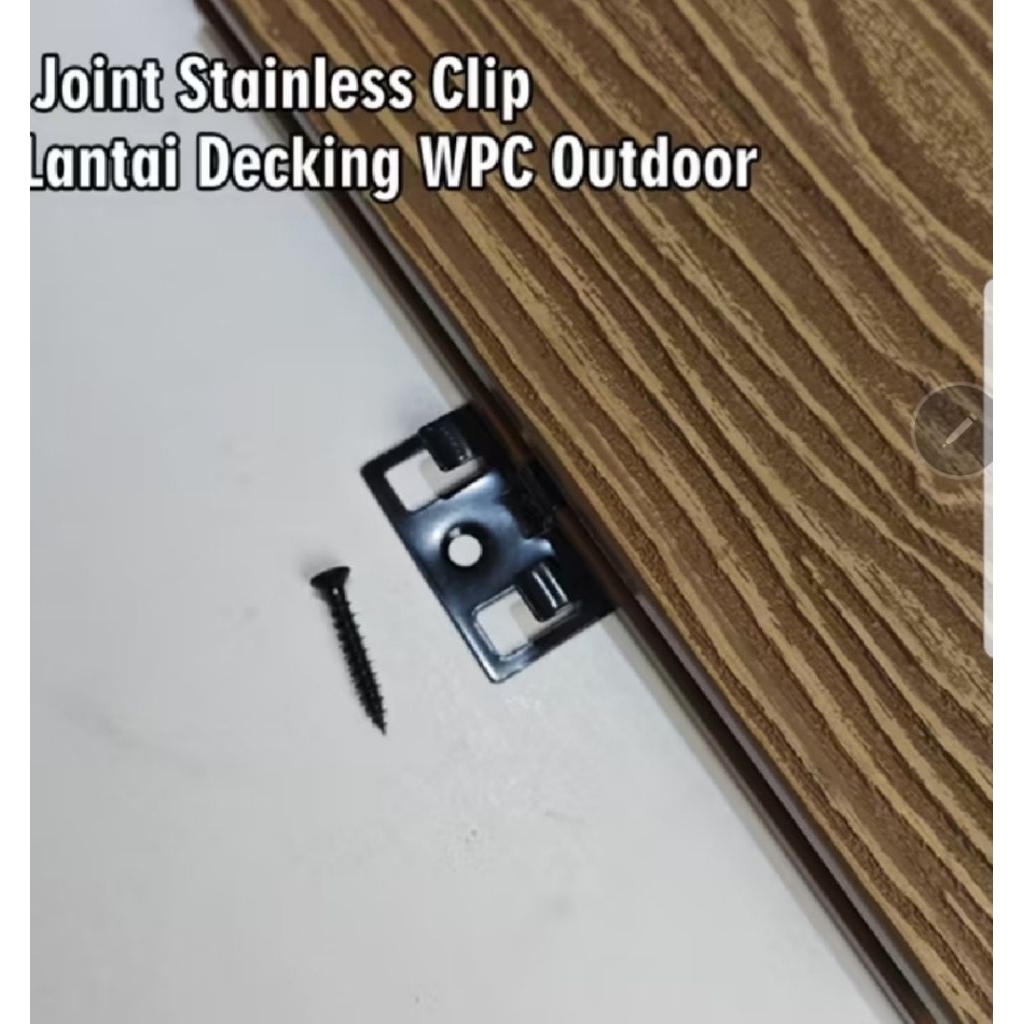 Jual join stainless clip Lantai Decking / join klip decking // starting ...