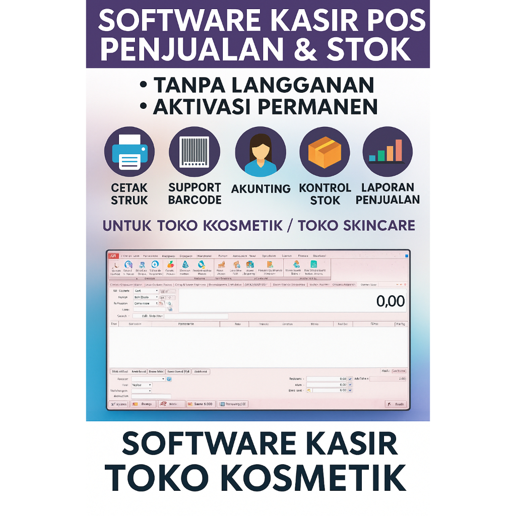 Jual Software Kasir Toko Skincare | Barang, Stok, Laporan | Shopee ...