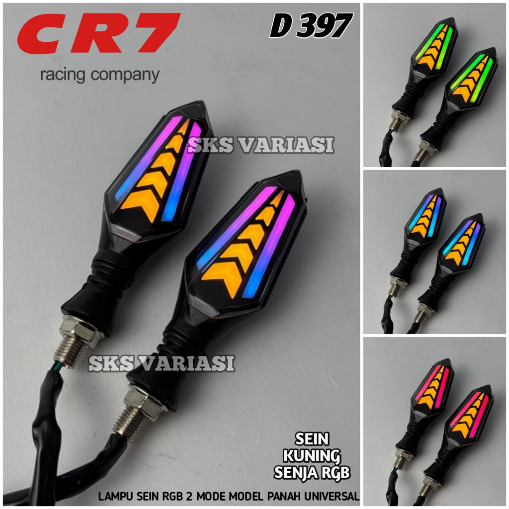 Jual Lampu Sein Sen LED RGB Model Panah 2 Sisi Sein Running Vixion Cbr Cb Klx Xabre Taiger ...