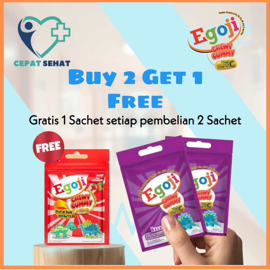 Jual EGOJI BUY 2 GET 1 Egoji Gummy Vitamin Kunyah Sachet | Multivitamin ...