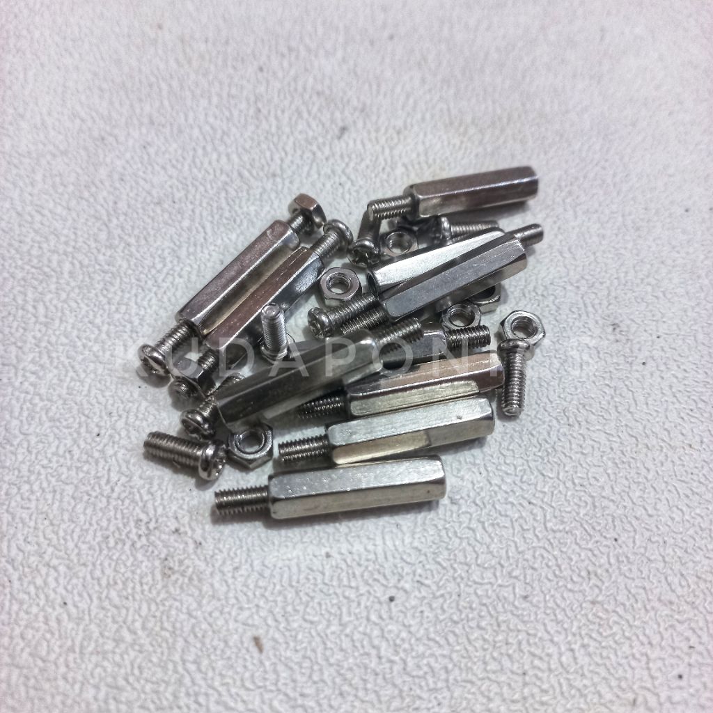 Jual Baut Spacer PCB Ampli Audio Elektronik DIY Ukuran 0.5 cm 1 cm 1.5 ...