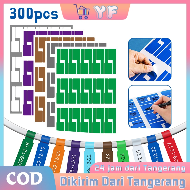 Jual 300Pcs Stiker Label Kabel Anti Air Label Penanda Kabel Jaringan ...