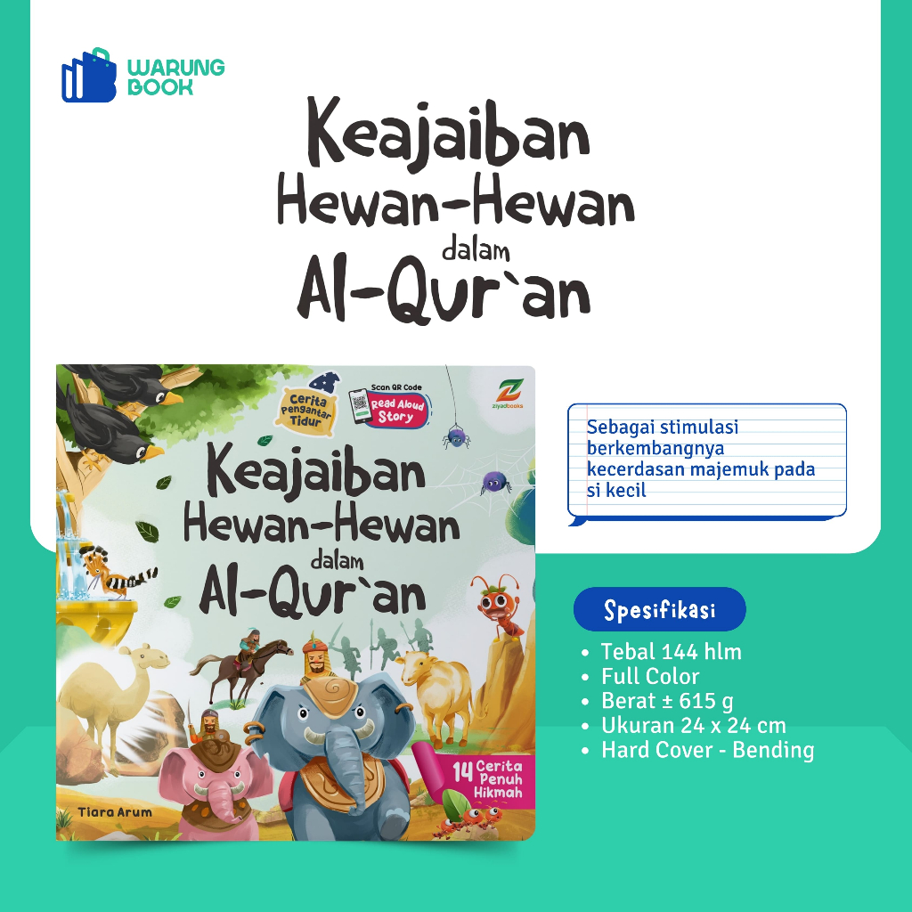Jual Ziyadbooks Official buku dongeng cerita anak islami usia 2 Keajaiban Hewan hewan dalam Al ...