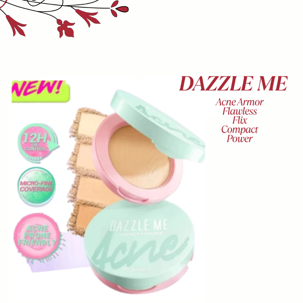 Jual Dazzle Me Acne Armor Flawless Flex Compact Powder 8g/Bedak Padat ...