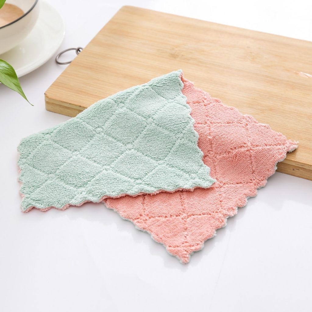 Jual Kain Lap Dapur Microfiber Anti Minyak Multifungsi/ Kain Lap Piring ...