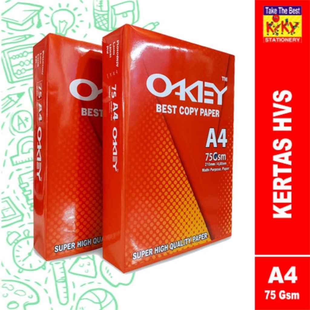 Jual KERTAS HVS A4 75Gsm OKEY | Shopee Indonesia