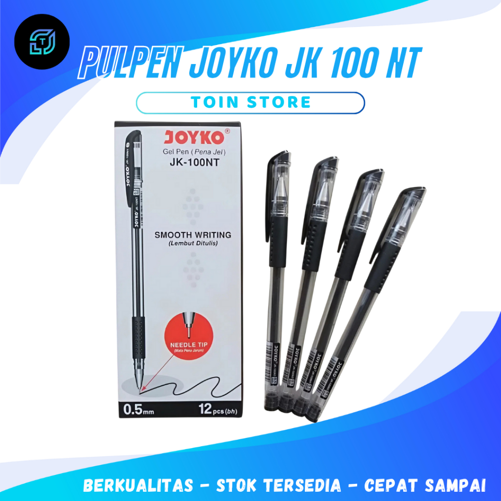 Jual Pulpen / Pen Gel Joyko JK-100NT / JK-100 1 Lusin - Needle Tip 0.5mm | Shopee Indonesia