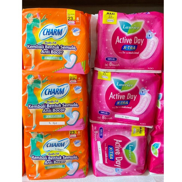 Jual Pembalut Charm & Laurier / Softex Laurier Ball dan Renceng ...