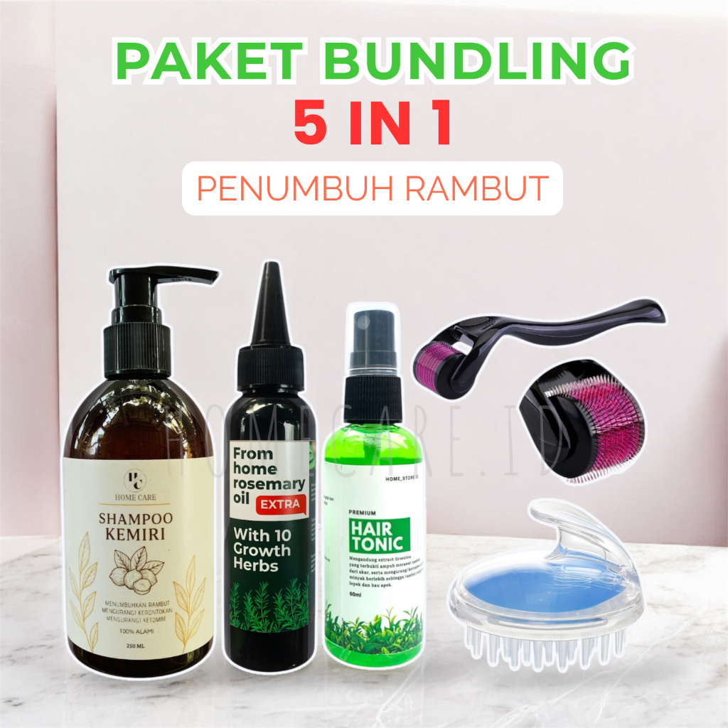Jual Paket Bundling 5 in 1 Penumbuh Rambut Rosemary Oil From Home ...