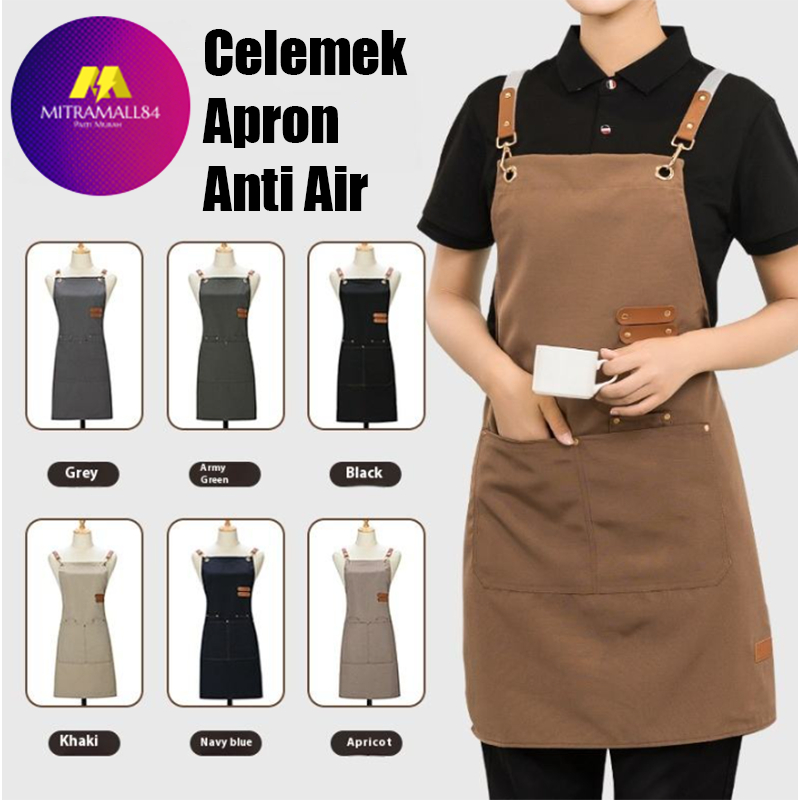 Jual Apron Celemek Masak Dapur Tebal anti air untuk Restoran Cafe Bar ...
