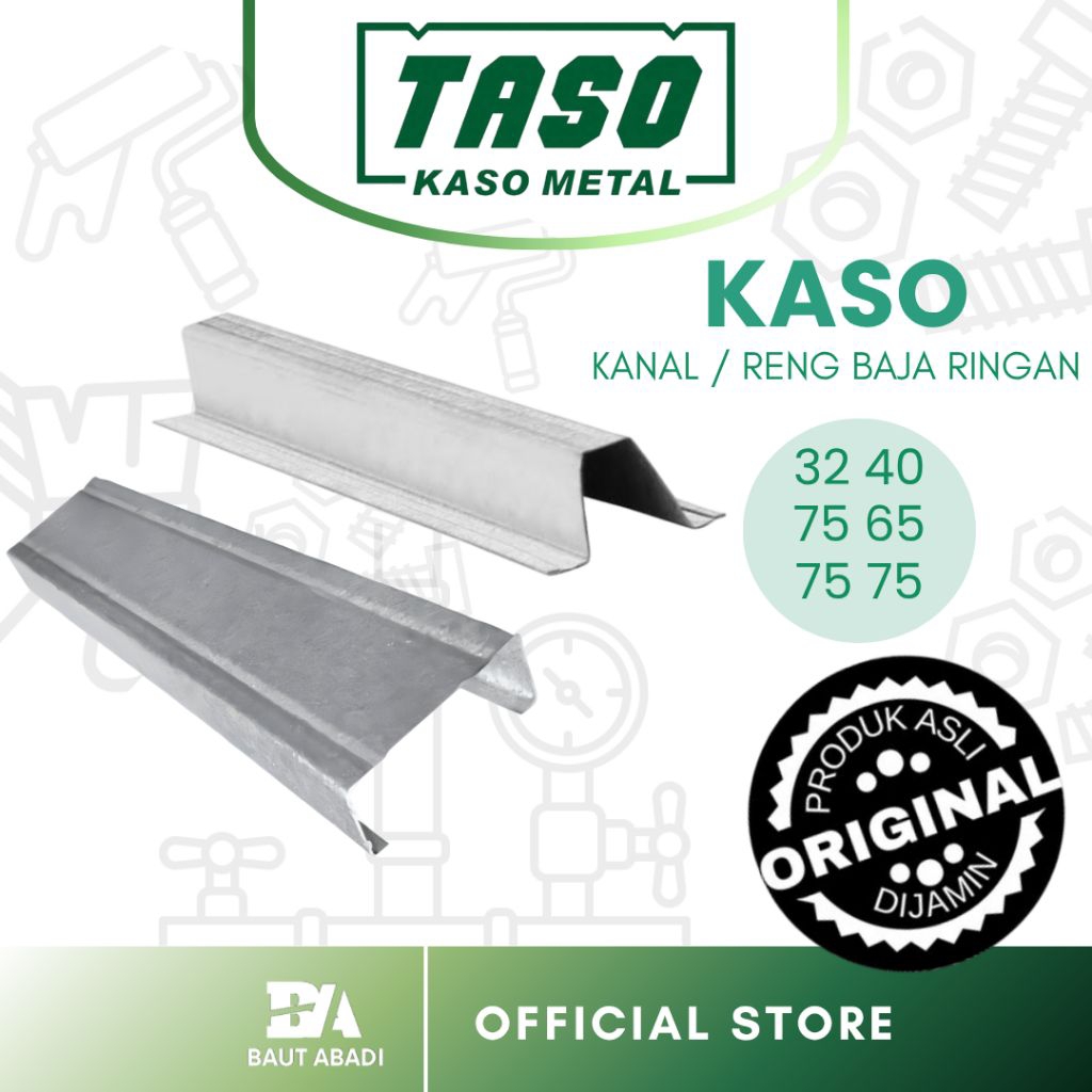 Jual Baja Ringan Kanal Kaso 75 65 Reng Kaso 32 40 | Shopee Indonesia